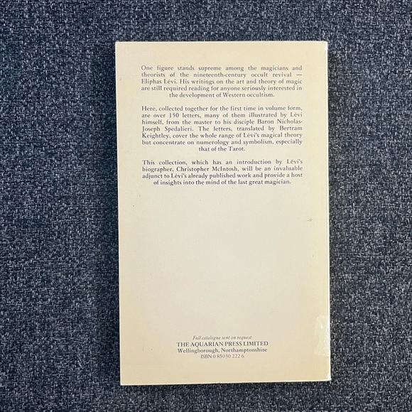The Aquarian Press | Other | Eliphas Levi Letters To A Disciple First ...